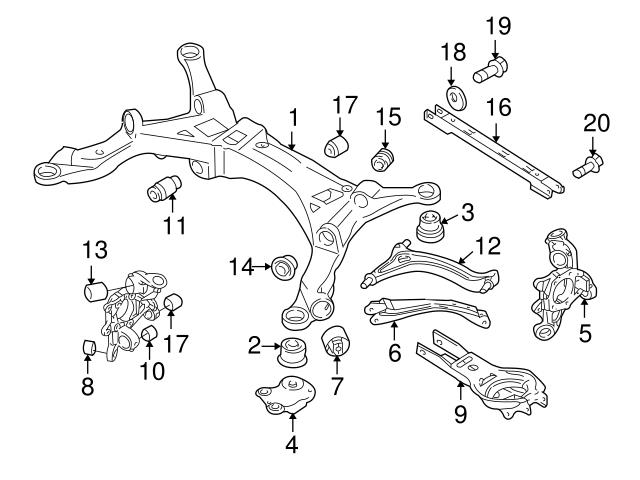 Genuine Volvo 30714569 Suspension Subframe Reinforcement Bracket; Left ...
