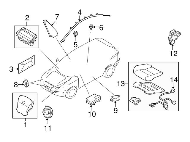Genuine Volvo 30715729 Seat Air Bag; Left - Volvo