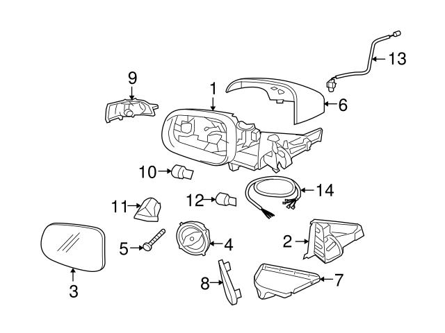 Genuine Volvo 30716060 Door Mirror Trim Ring; Left, Right - Volvo