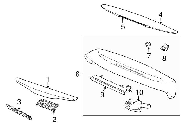 Genuine Volvo 30716877 Power Rear Spoiler Switch; Lower - Volvo