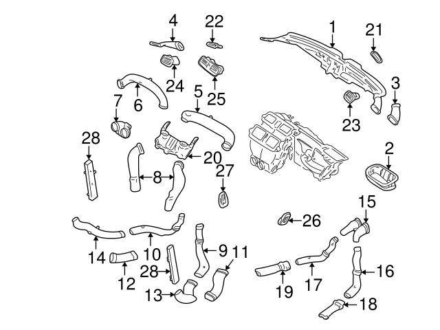 Genuine Volvo 30722562 Dashboard Air Vent - Volvo