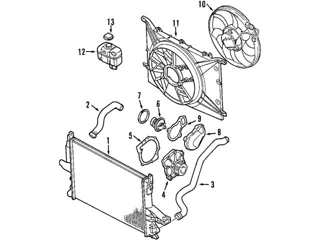 Genuine Volvo 30723930 Expansion Tank/Coolant Reservoir - Volvo