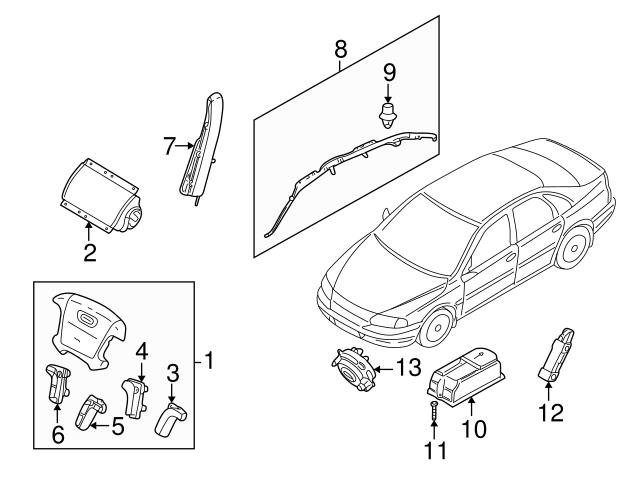 Genuine Volvo 30724677 Impact Sensor; Left Front, Right Front - Volvo