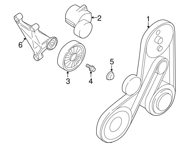Genuine Volvo 30731808 Serpentine Belt Drive Master Kit - Volvo