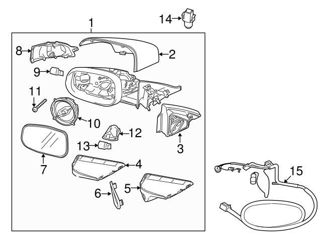 Genuine Volvo 30733292 Door Mirror Cover; Left - Volvo