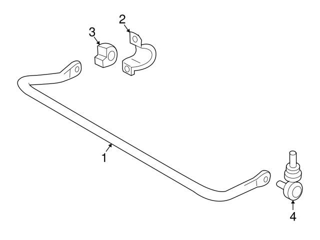 Genuine Volvo 30736723 Stabilizer/Sway Bar Bushing; Rear, Left, Right ...