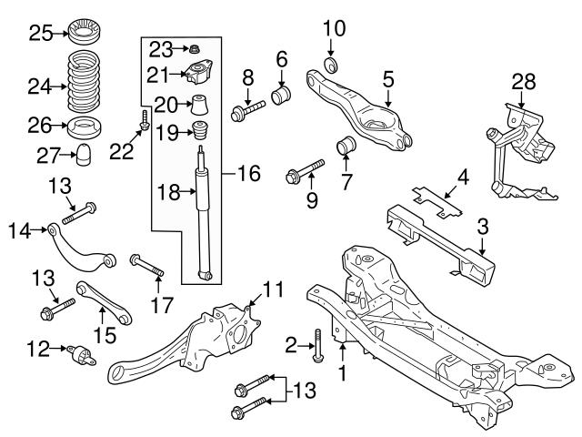 Genuine Volvo 30736922 Control Arm; Rear Lower Rearward - Volvo