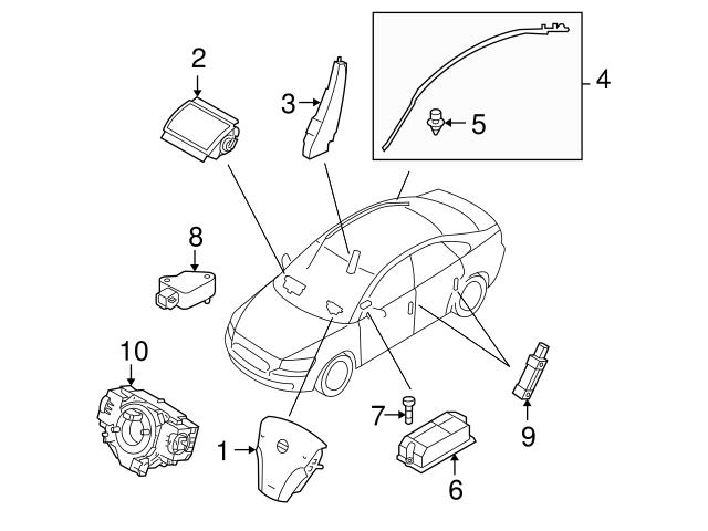 Genuine Volvo 30737138 Impact Sensor; Left Rear, Right Rear - Volvo