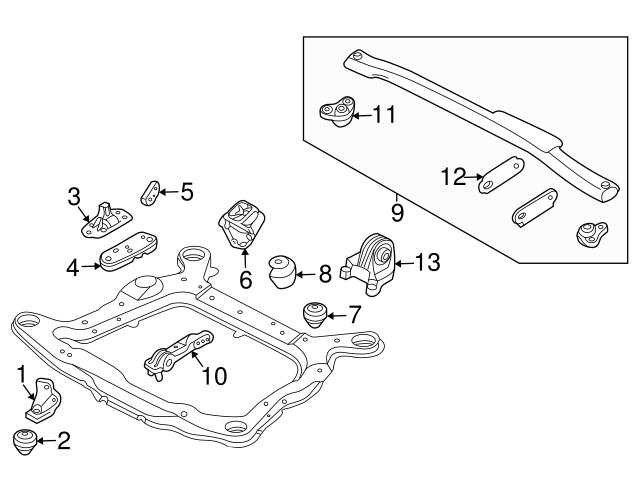 Genuine Volvo 30741451 Engine Mount; Right - Volvo
