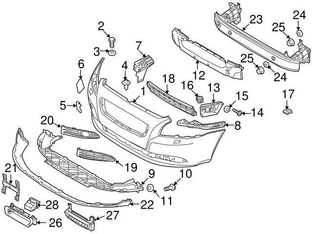 Genuine Volvo 30744919 Fog Light Trim; Left - Volvo