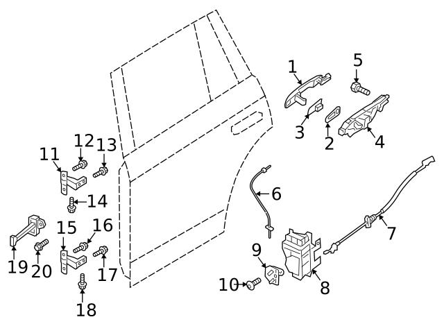 Genuine Volvo 30747098 Exterior Door Handle Base; Left, Right - Volvo