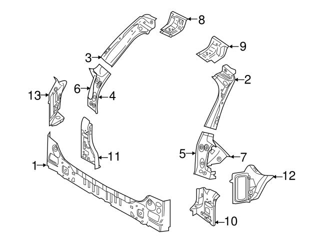 Genuine Volvo 30747182 Quarter Panel Extension; Left - Volvo