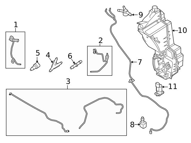 Genuine Volvo 30747603 Headlight Washer Nozzle; Left - Volvo