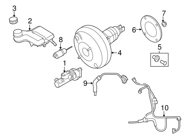 Genuine Volvo 30748026 Power Brake Booster with Brake Master Cylinder ...