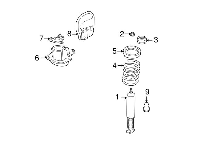 Genuine Volvo 30748888 Coil Spring Insulator; Left Upper, Right Upper ...