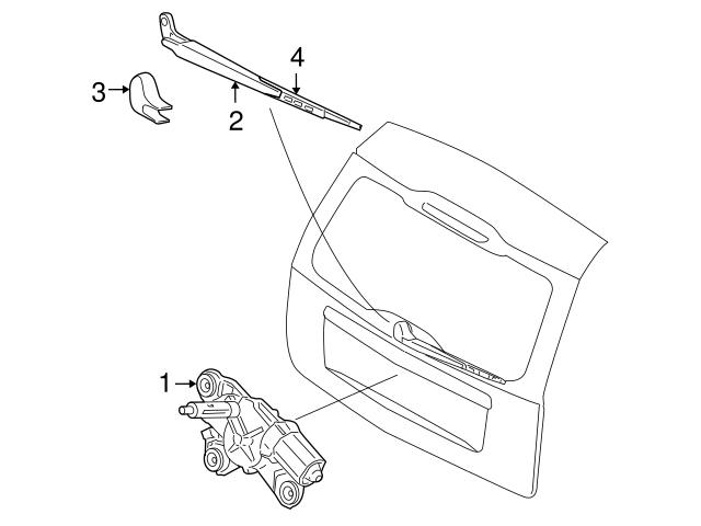 Genuine Volvo 30753273 Back Glass Wiper Arm; Rear - Volvo