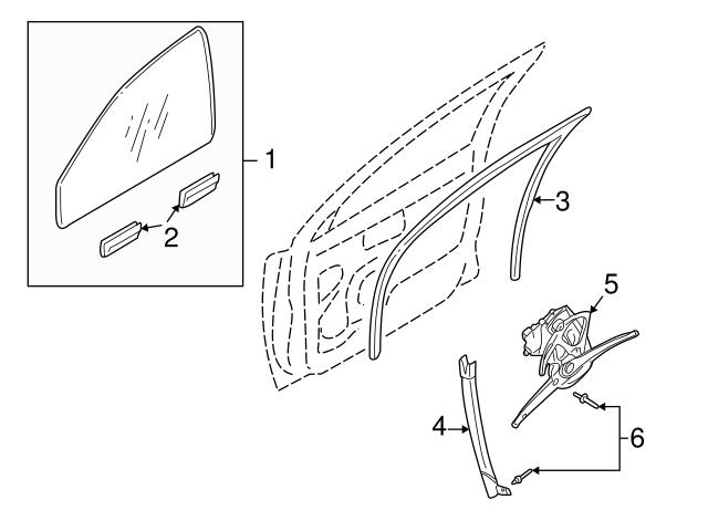 Genuine Volvo 30753429 Window Channel; Left - Volvo