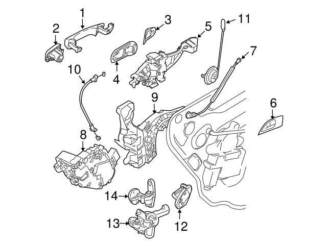 Genuine Volvo 30753944 Door Latch Assembly; Left - Volvo