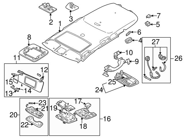 Genuine Volvo 30754443 Courtesy Light; Upper - Volvo
