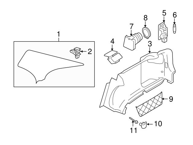 Genuine Volvo 30754448 Courtesy Light; Left, Right - Volvo