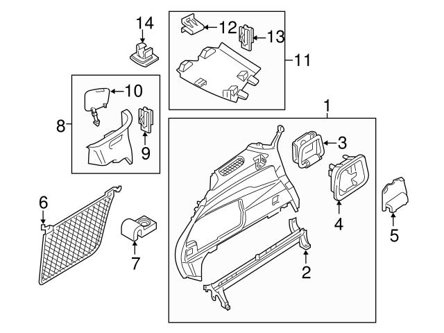 Genuine Volvo 30756506 Cargo Net; Left - Volvo