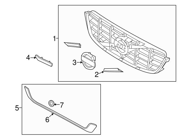 Genuine Volvo 30758122 Grille Molding - Volvo