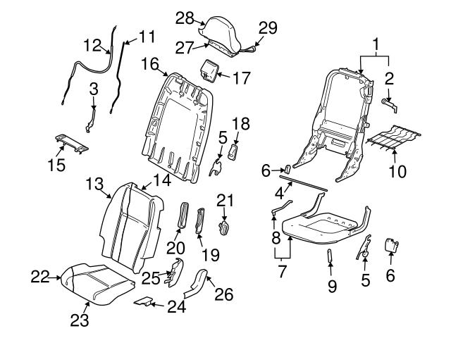 Genuine Volvo 30761114 Folding Seat Latch Release Handle; Left Outer ...
