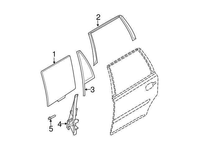 Genuine Volvo 30762958 Quarter Window Glass Run Channel; Left - Volvo
