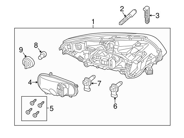 Genuine Volvo 30763154 Headlight Bracket; Left Outer, Right Outer - Volvo