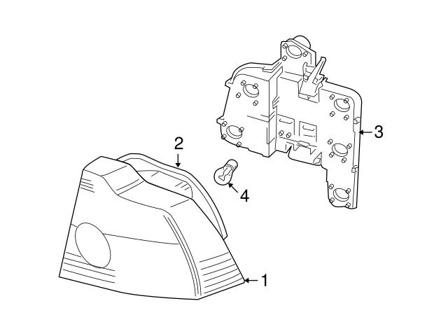 Genuine Volvo 30763497 Tail Light Assembly; Left - Volvo