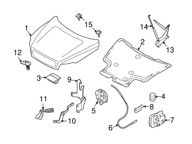 Genuine Volvo 30763562 Hood Latch - Volvo