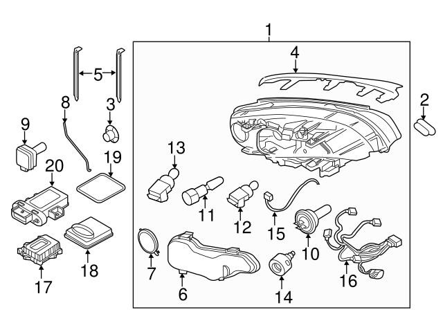 Genuine Volvo 30763985 Headlight Actuator Motor; Left, Right - Volvo