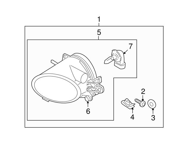 Genuine Volvo 30764931 Fog/Cornering Light Assembly; Right - Volvo
