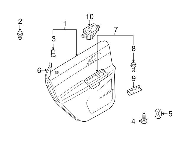 Genuine Volvo 30773217 Power Window Switch; Left, Right - Volvo
