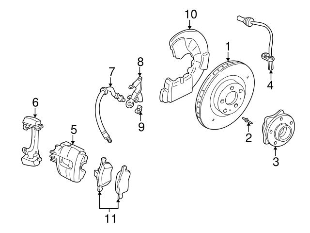 Genuine Volvo 30773738 ABS Wheel Speed Sensor - Volvo