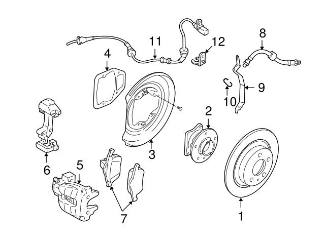 Genuine Volvo 30773744 ABS Wheel Speed Sensor; Left - Volvo