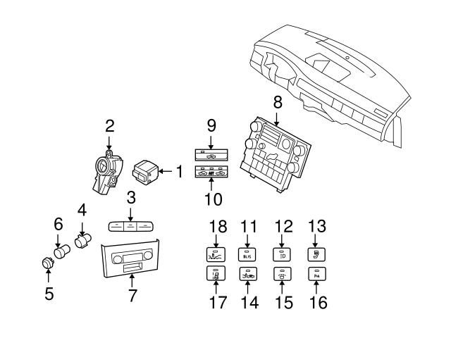 Genuine Volvo 30774057 Parking Aid Switch - Volvo