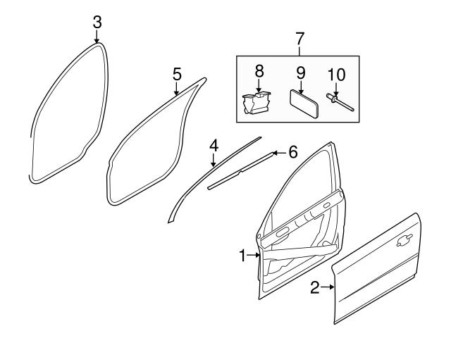 Genuine Volvo 30779677 Door Window Belt Weather Strip; Right - Volvo