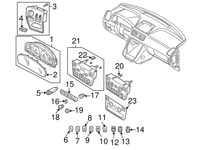 Genuine Volvo 30782691 HVAC Temperature Control Panel - Volvo | 30782516