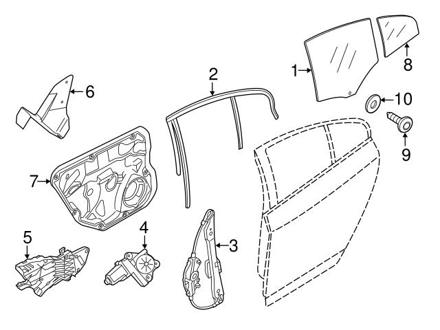 Genuine Volvo 30784317 Power Window Motor Bracket; Right - Volvo
