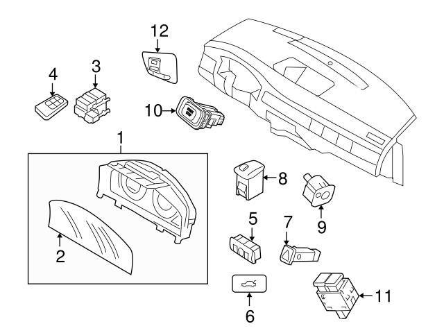 Genuine Volvo 30786145 Instrument Panel Lens - Volvo