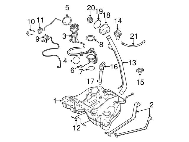 Genuine Volvo 30792991 Fuel Tank Filler Neck; Lower - Volvo