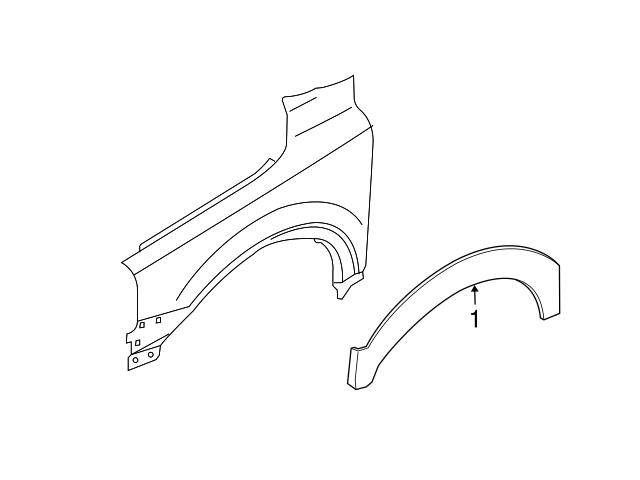 Genuine Volvo 30794161 Fender Flare; Left - Volvo