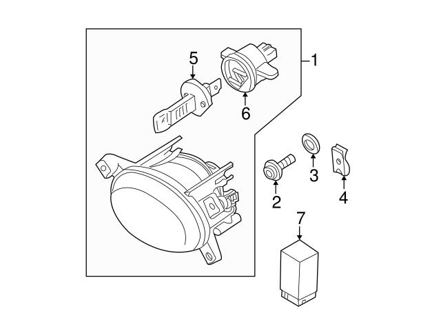 Genuine Volvo 30795072 Fog Lamp Socket; Left, Right - Volvo