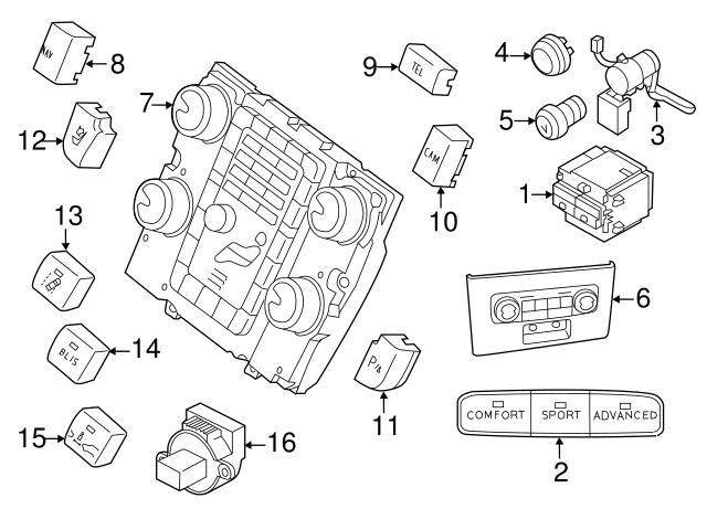 Genuine Volvo 30795275 Cabin Air Temperature Sensor - Volvo