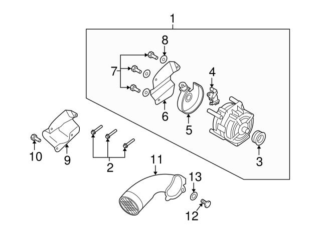 Genuine Volvo 30795440 Alternator Air Duct - Volvo