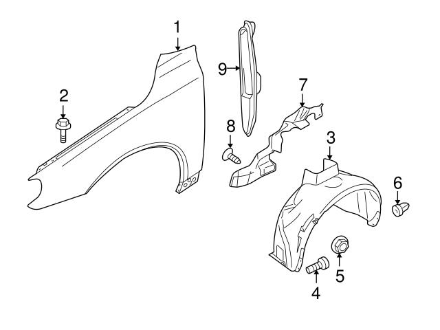 Genuine Volvo 30796901 Fender Seal; Left - Volvo
