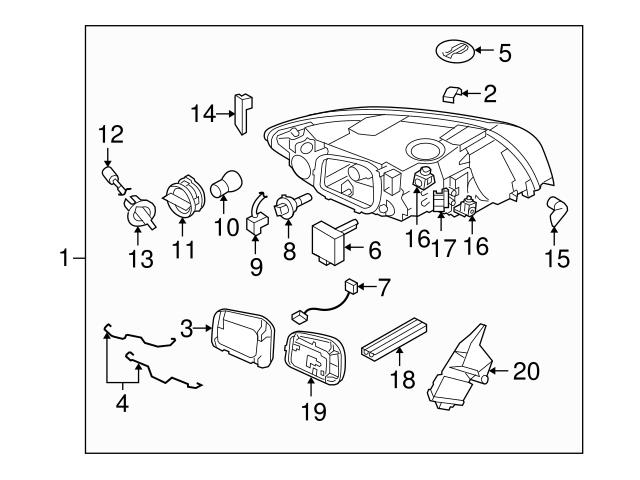 Genuine Volvo 30796946 Cornering Lamp Socket; Right, Left - Volvo