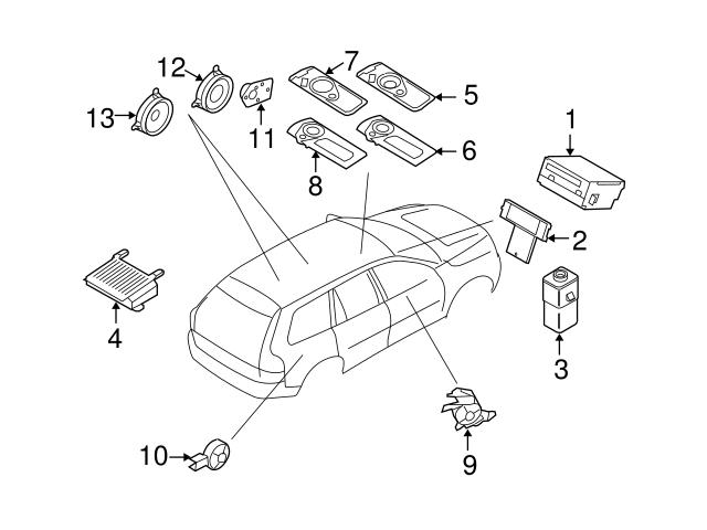 Genuine Volvo 30797726 Rear Seat Speaker Switch; Left Front, Right ...
