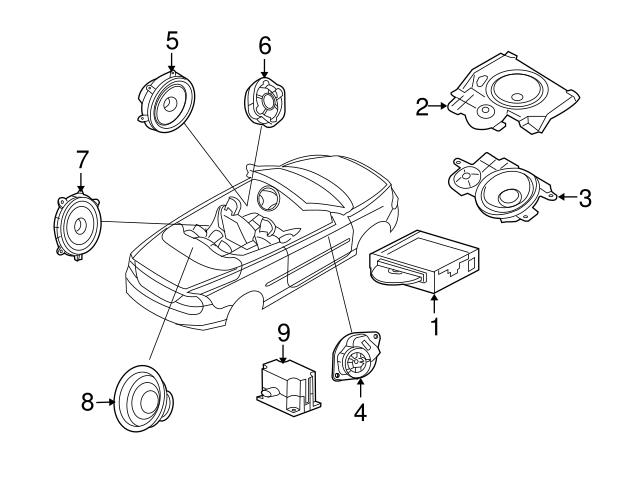 Genuine Volvo 30797741 Door Speaker Connector; Left, Right - Volvo